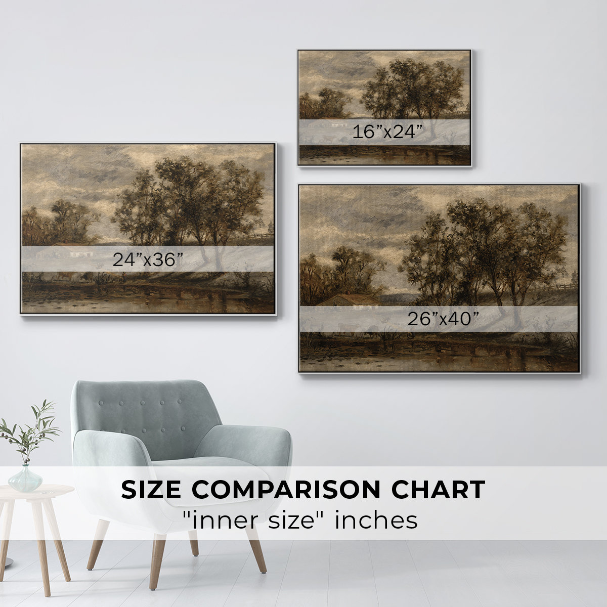 Alcott Hill® Vintage Landscape -DCLV Framed Gallery Wrapped Canvas | Wayfair